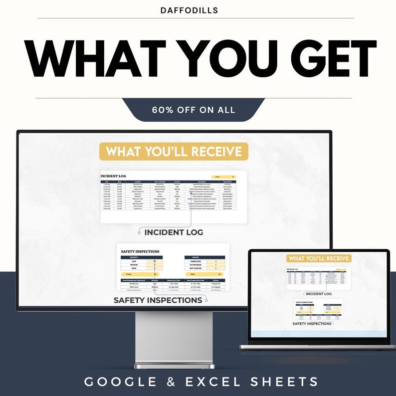 Workplace Safety Compliance Dashboard Template, Safety Monitoring Excel ...