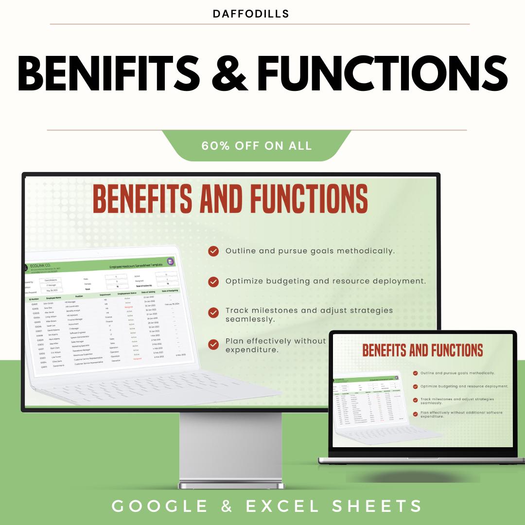 Employee Headcount Spreadsheet Template - Google & Excel Sheets ...