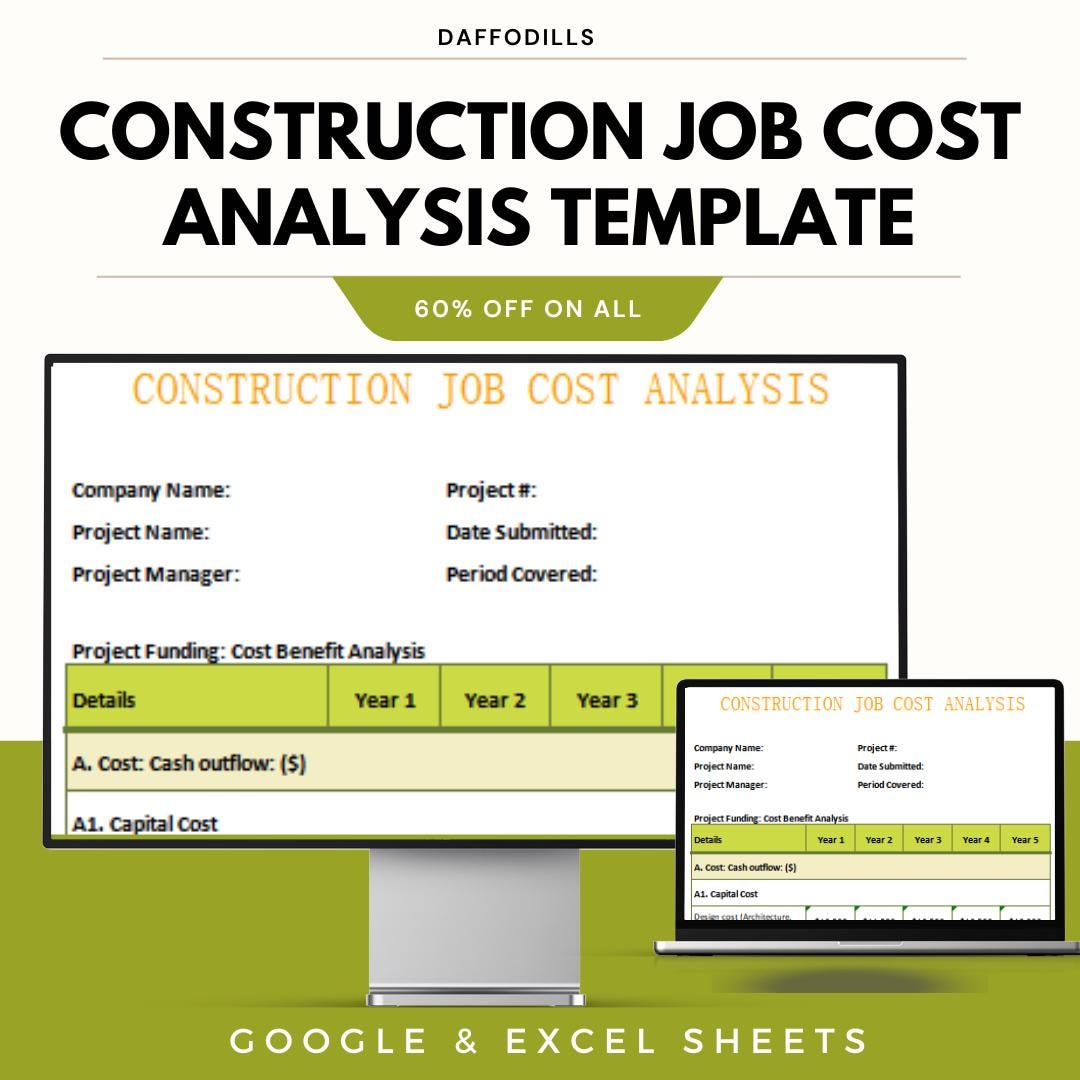 Construction Job Cost Analysis Template | Google & Excel Sheets ...