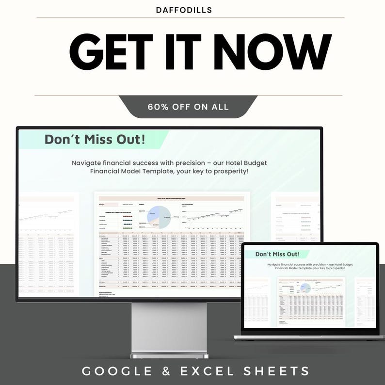 Hotel Budget Financial Model Template | Excel and Google Sheets | Hotel ...
