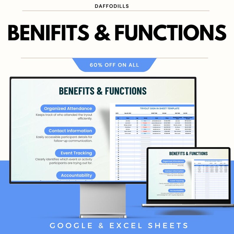 Tryout Sign in Sheet Template, Sports Team Tryout Attendance Log ...