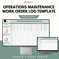 Maintenance Repair Work Order Template Property Upkeep Service and ...