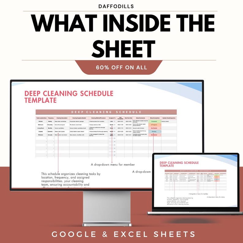 Deep Cleaning Schedule Template – Stay Organized With Your Cleaning ...