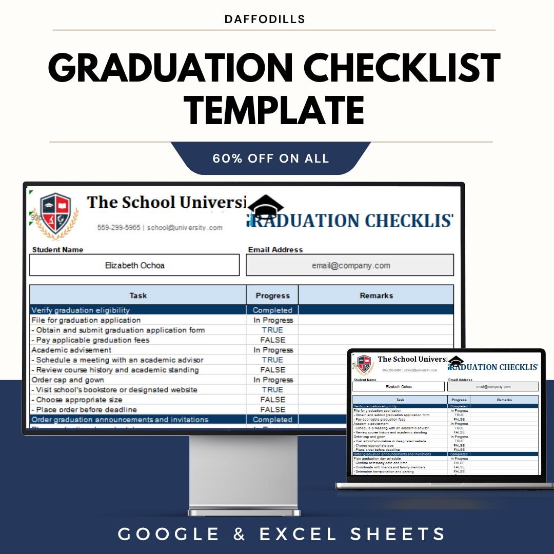 Graduation Checklist Template | Plan Your Graduation Day | Google ...