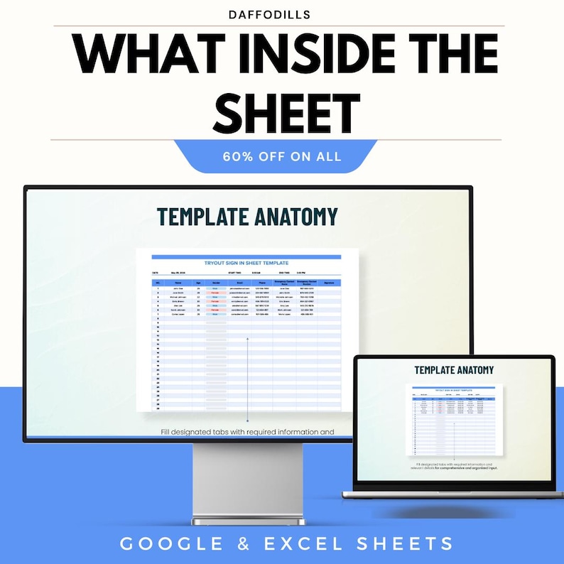 Tryout Sign in Sheet Template, Sports Team Tryout Attendance Log ...