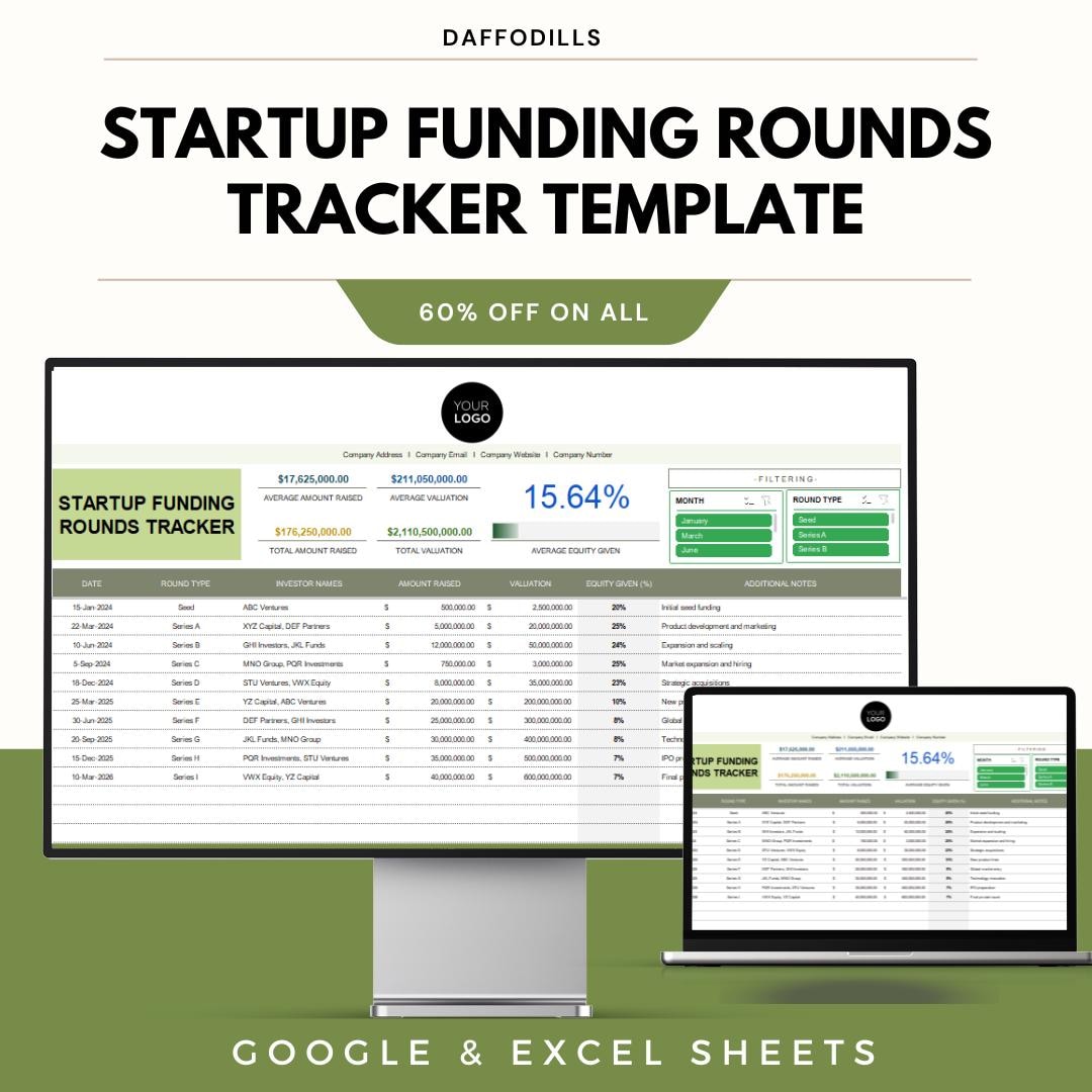 Startup Funding Rounds Tracker Template, Investor Tracker Sheet ...