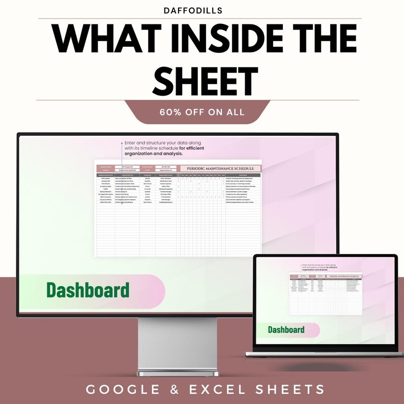 Periodic Maintenance Schedule Template, Equipment Service Log, Excel ...