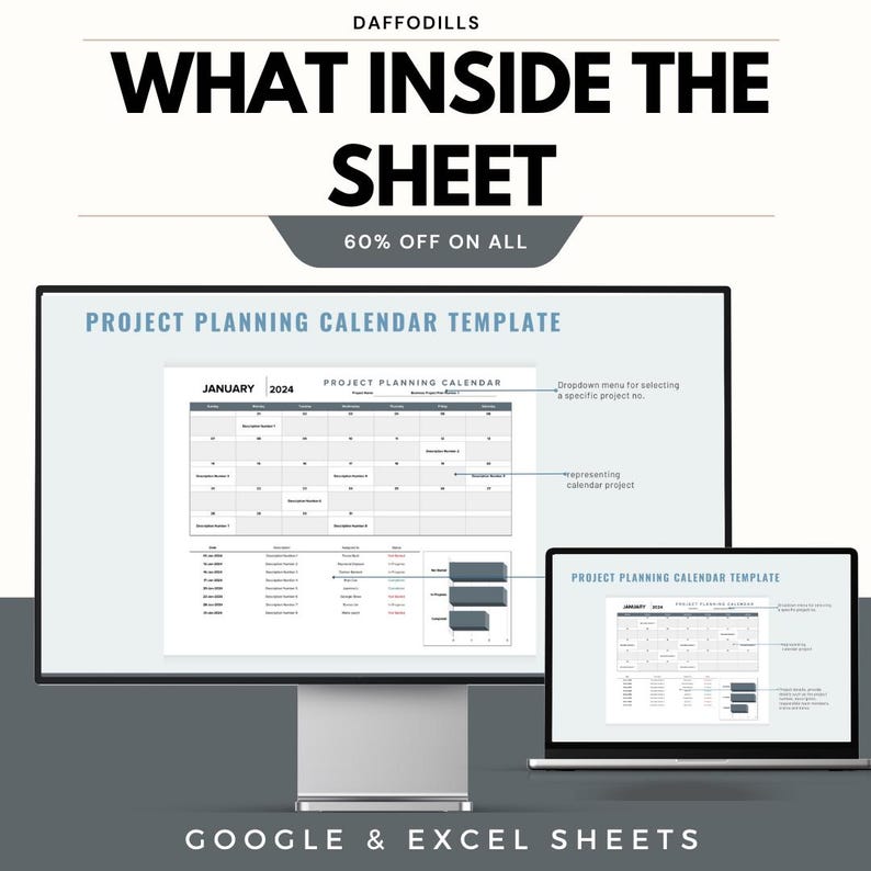 Project Planning Calendar Template | Project Management Timeline ...