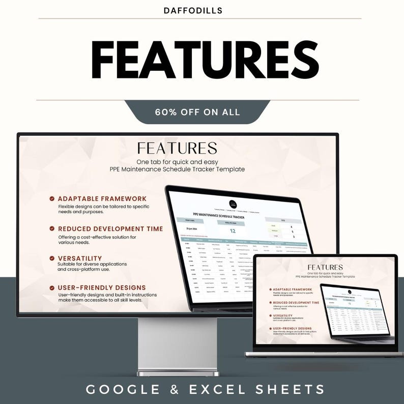PPE Maintenance Schedule Tracker Template, Safety Equipment Log, Excel ...