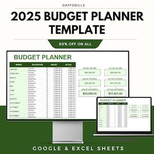 2025 Budget Planner Template, Monthly Expense Tracker, Income , Google ...