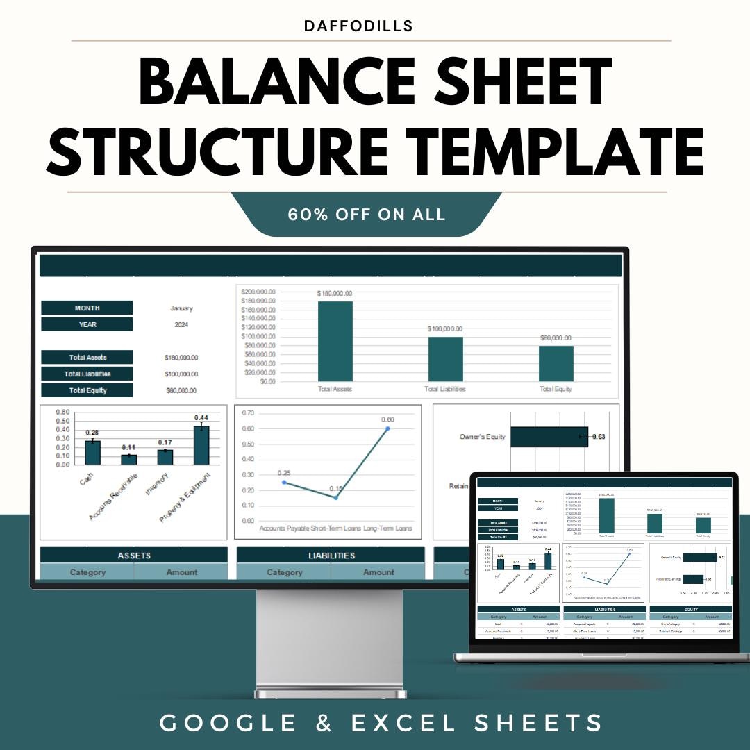Balance Sheet Structure Template for Google and Excel Sheets ...