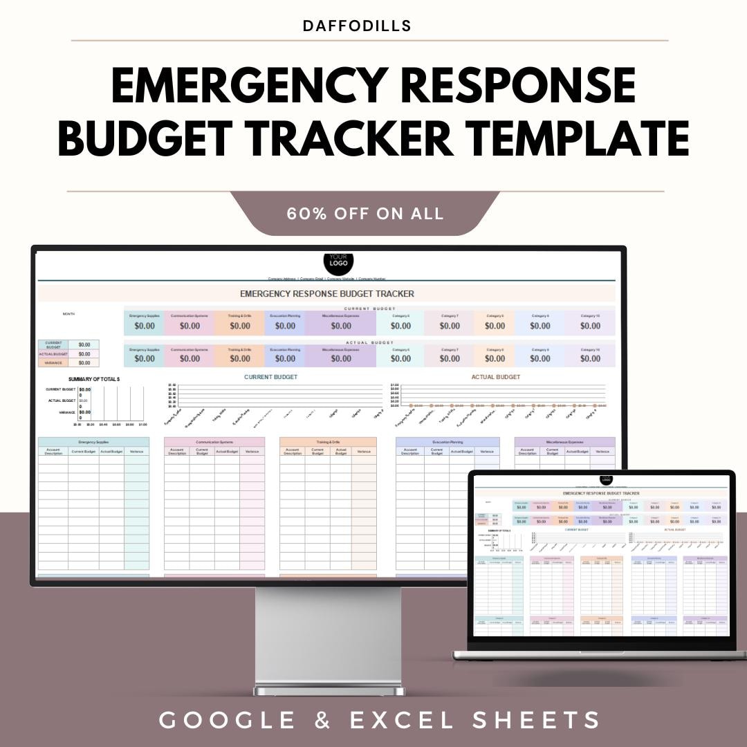 Emergency Response Budget Tracker Template, Disaster Management Sheet ...