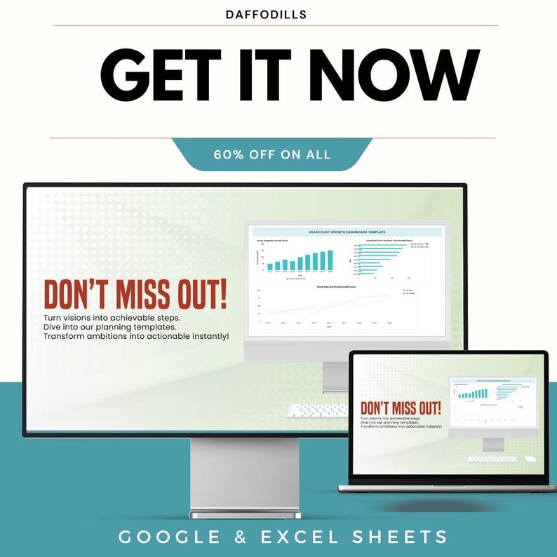 Headcount Growth Dashboard Template | Google and Excel Sheets ...