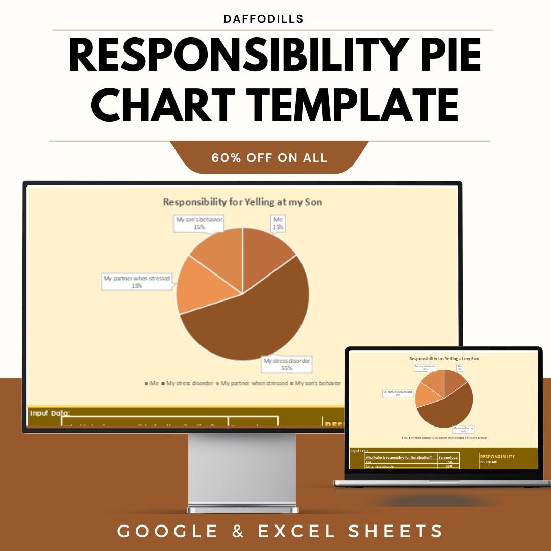 Responsibility Pie Chart Template, Task Distribution Chart, Google ...
