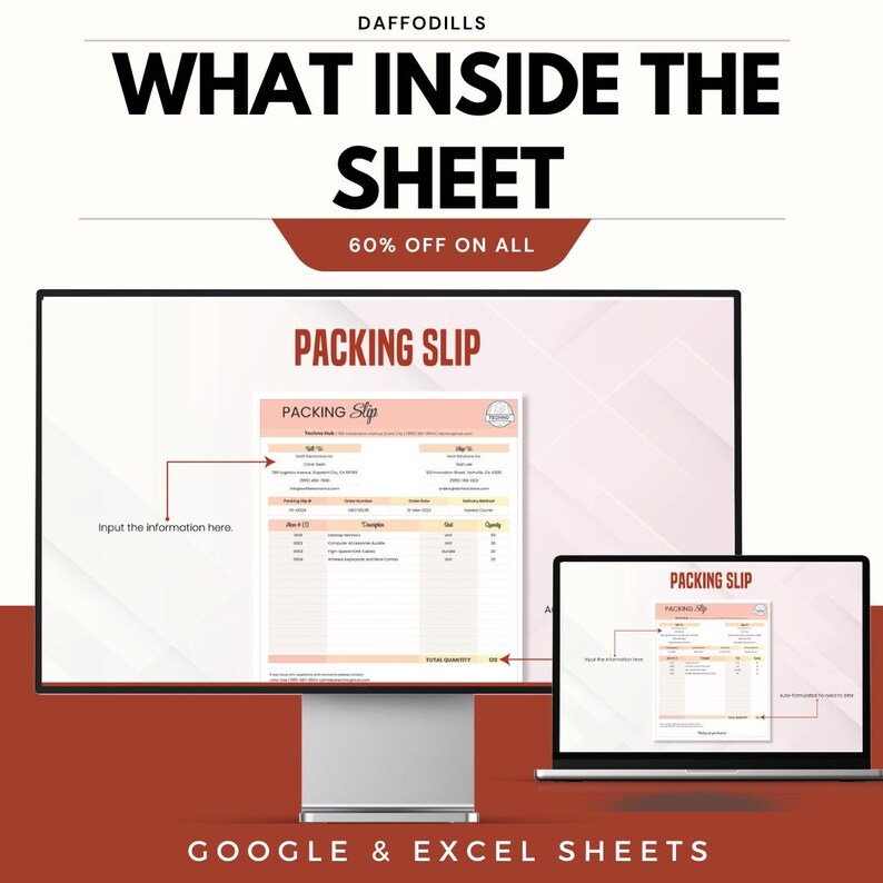 Packing Slip Template | Printable Packing List Form | Google Sheets ...