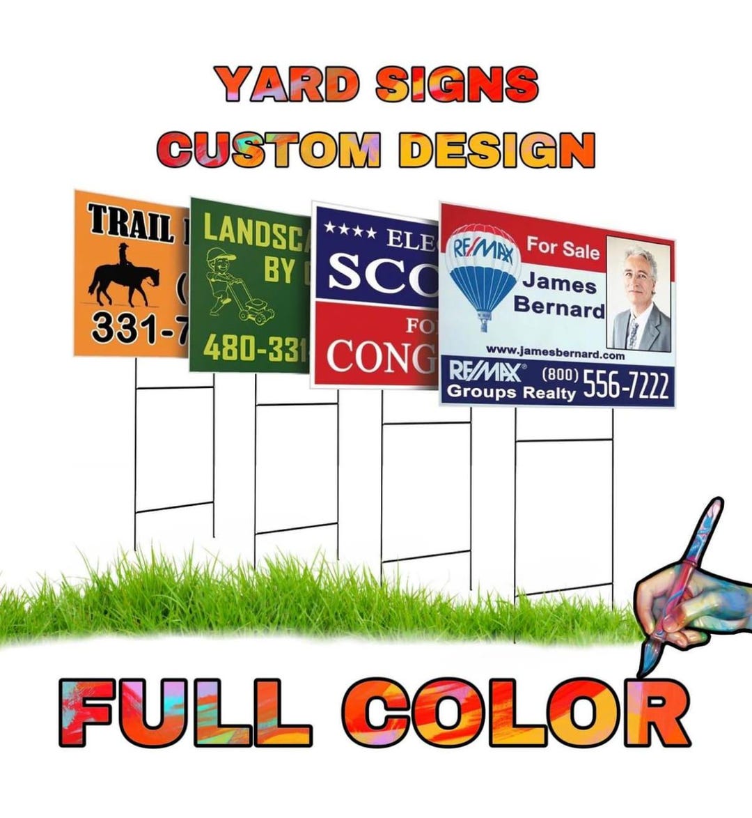 Custom Yard Signs 18" X 24": Full Color, Double-sided - Etsy