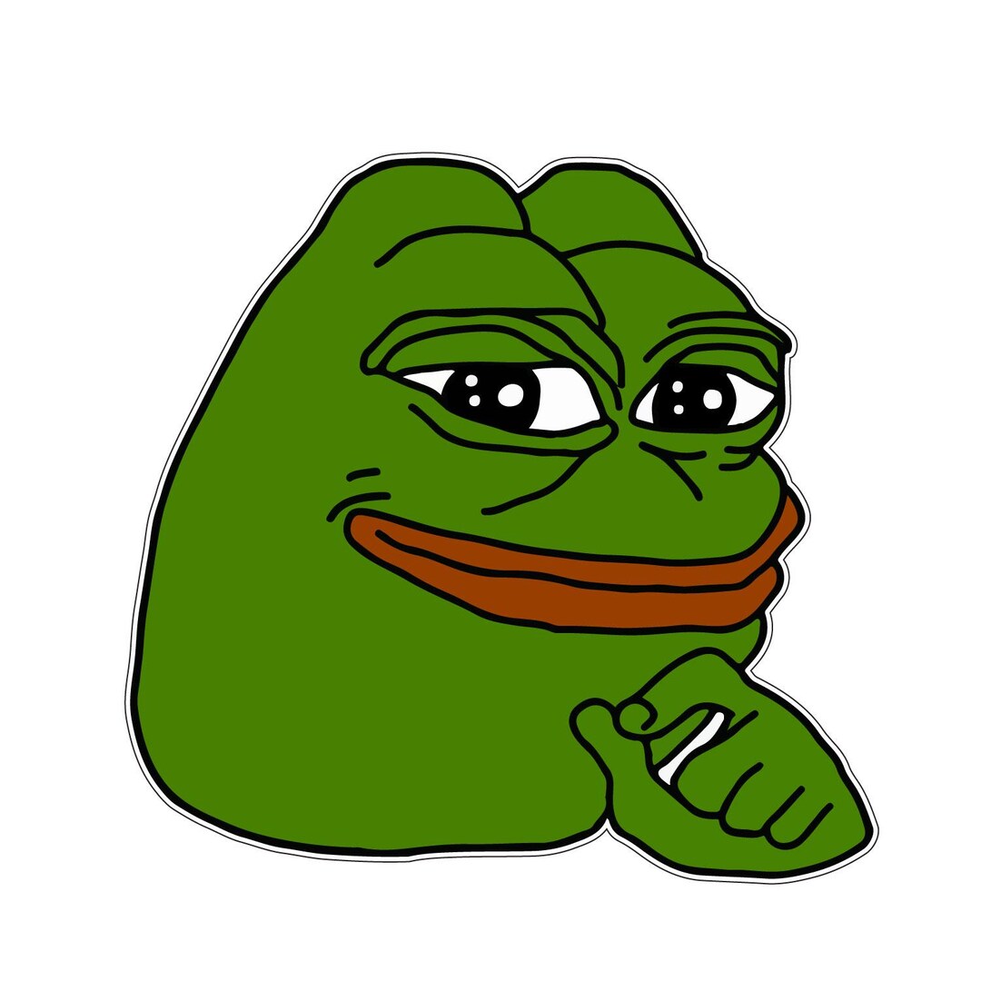 Smug Pepe Frog Meme Troll-face Autistic Crypto Bro Swag Art Vinyl ...