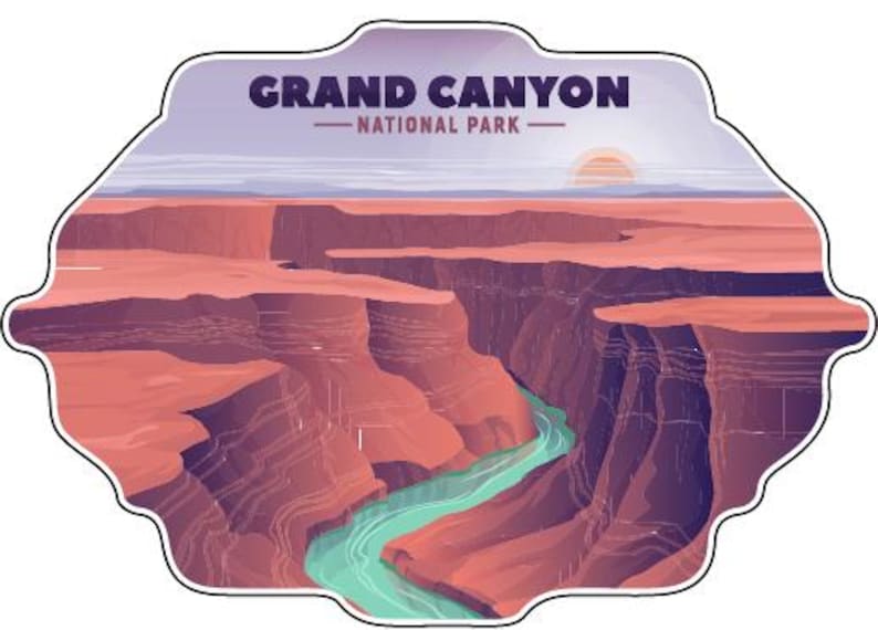 Grand Canyon National Park Sticker Car Bumper / Vinyl Decal - Etsy