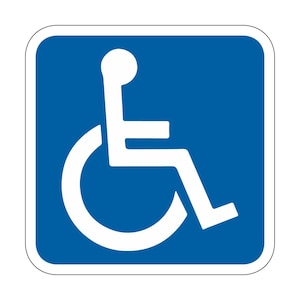 Washroom Handicap Stick Person Door Printed Vinyl Sticker Decal - Etsy