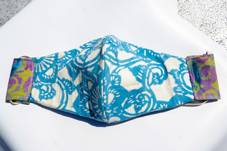 Blue and White China Facemask - Etsy