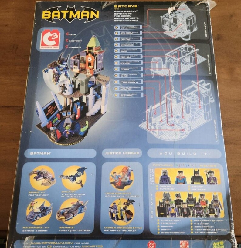 Batman Batcave Building Set 447 Pieces Complete W Instructions Joker ...