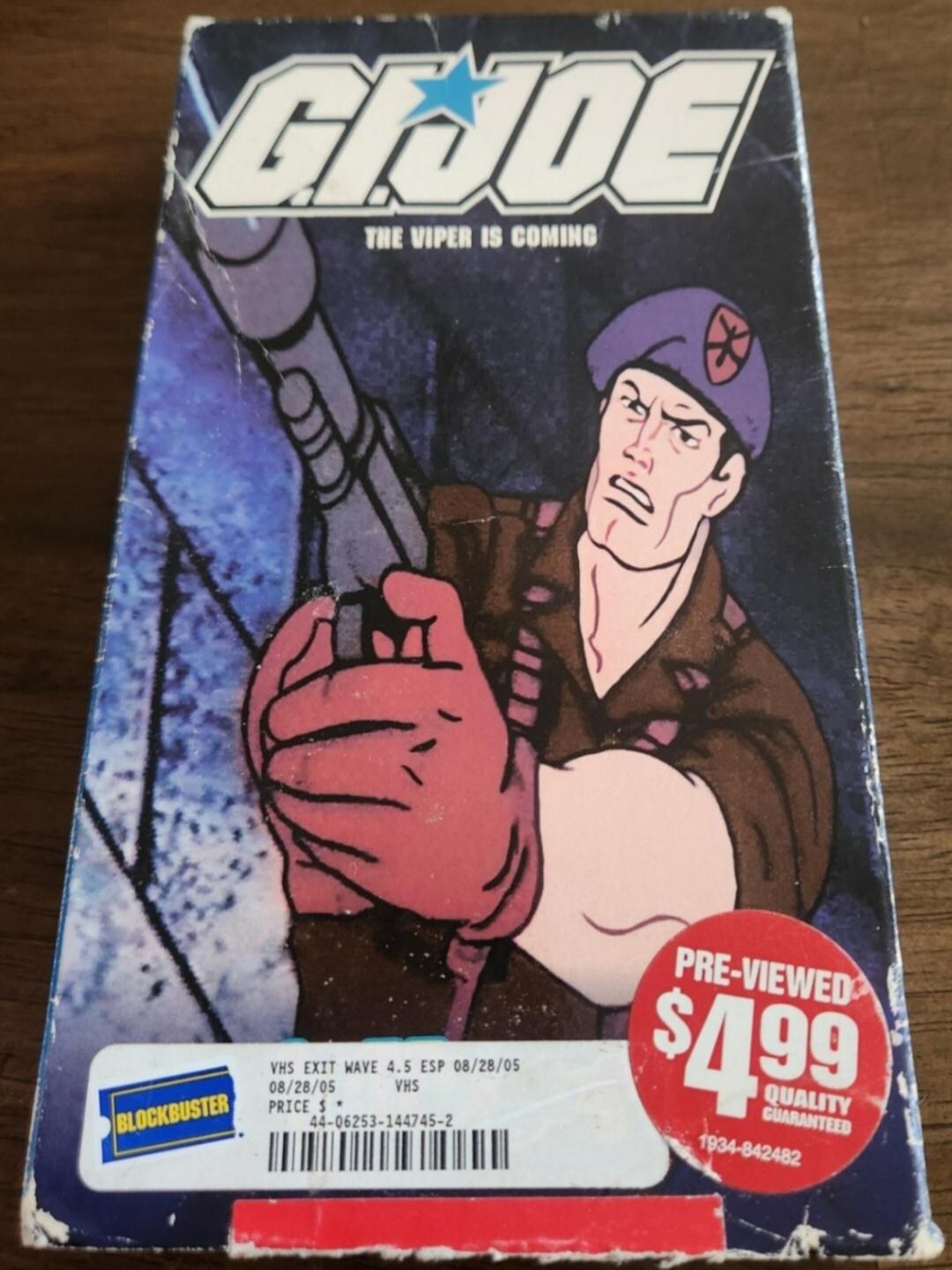 Vintage G.I. Joe VHS: "the Viper is Coming" - Blockbuster Rental - Etsy