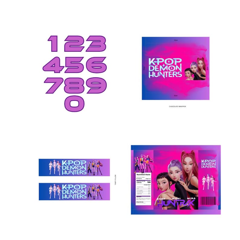 K-pop Demon Hunters Party Kit PDF | Printable K-pop Birthday ...