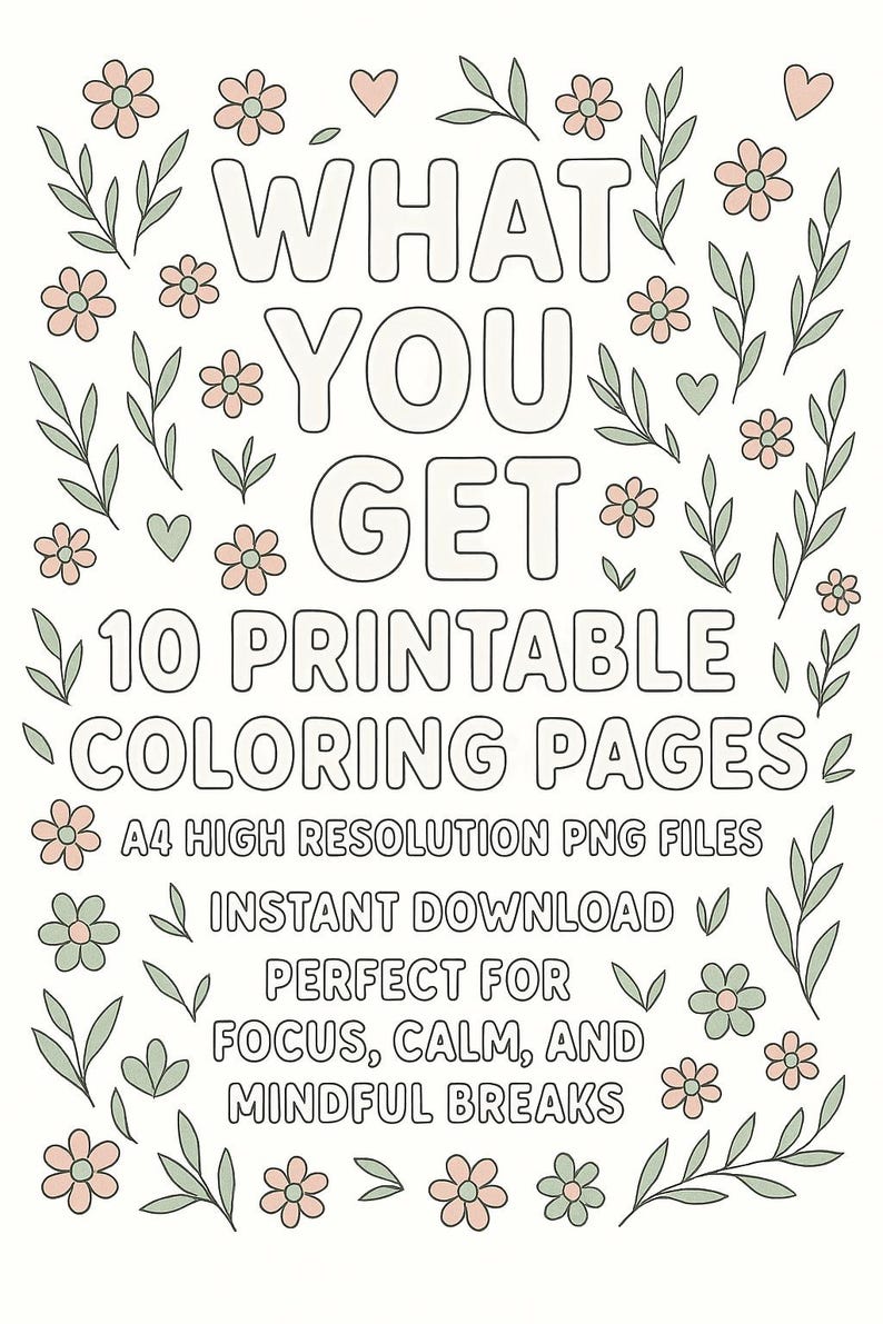 ADHD & OCD Coloring Pages - Mindful Focus Printable Bundle | Detailed ...