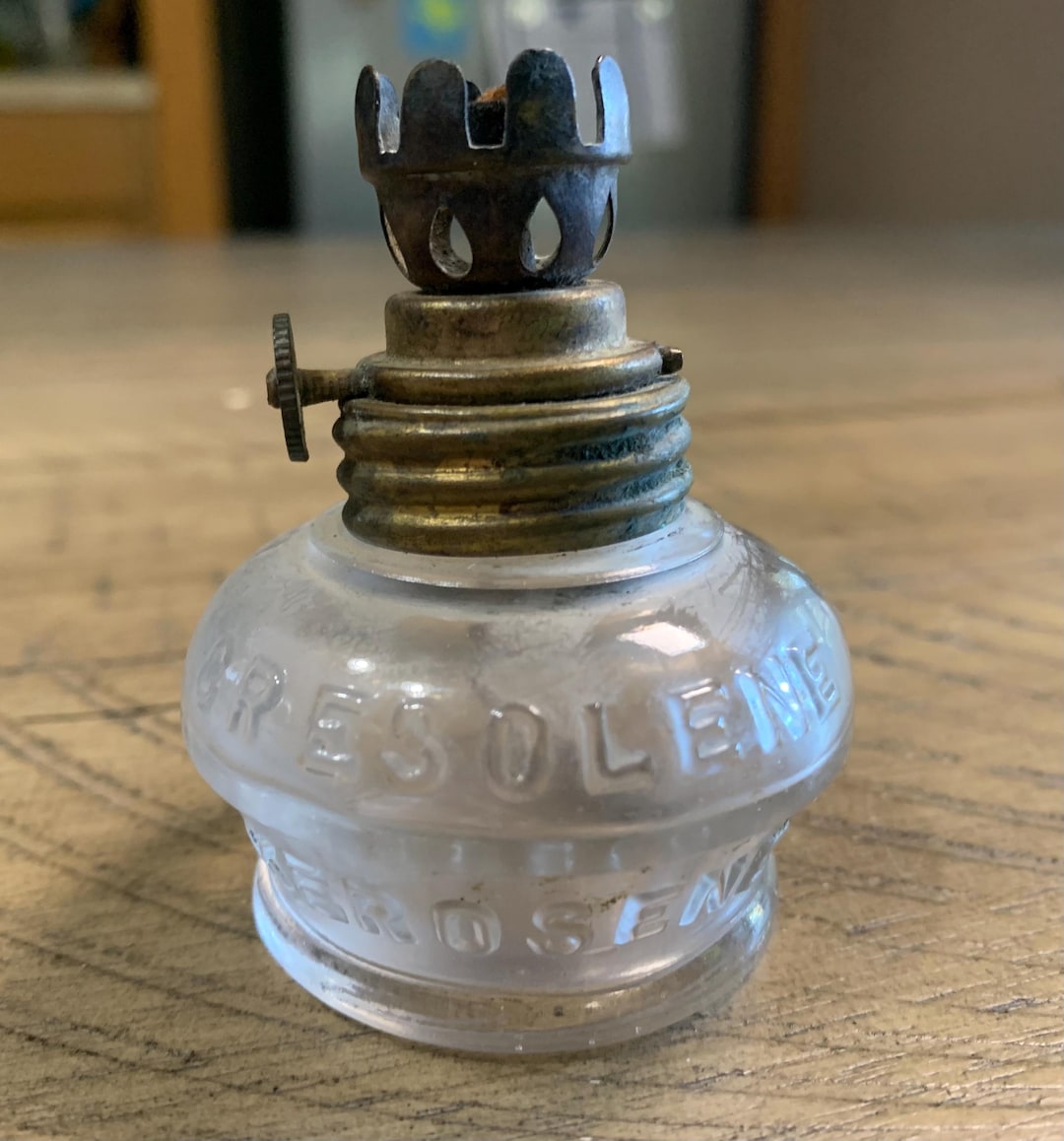 Antique Vapo-cresolene Kerosene Oil Lamp Vaporizer Miniature Glass ...
