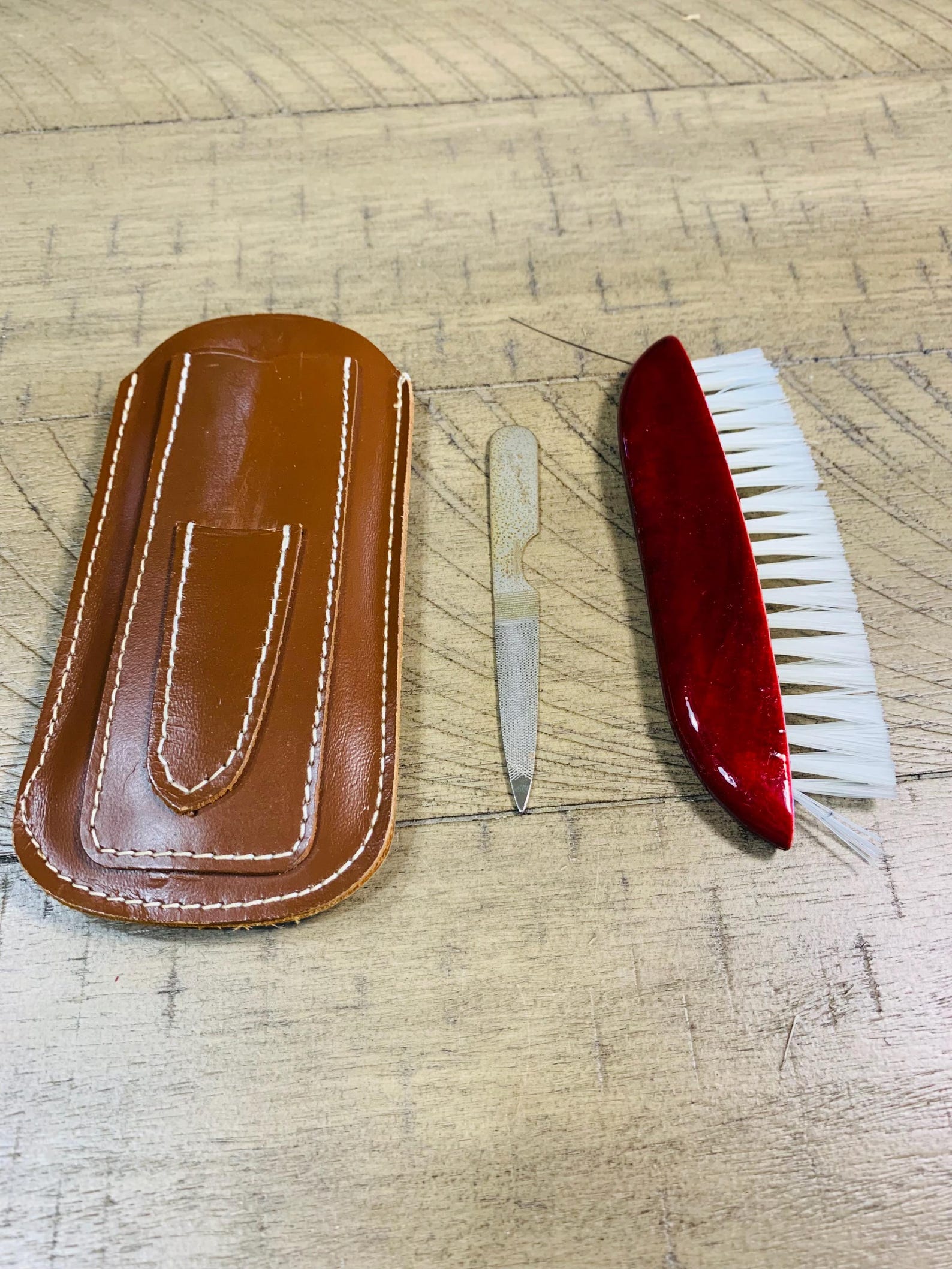 Vintage 1950s Men's Leather Grooming Kit - Etsy