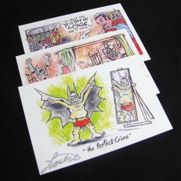 Superhero Postcards - Etsy