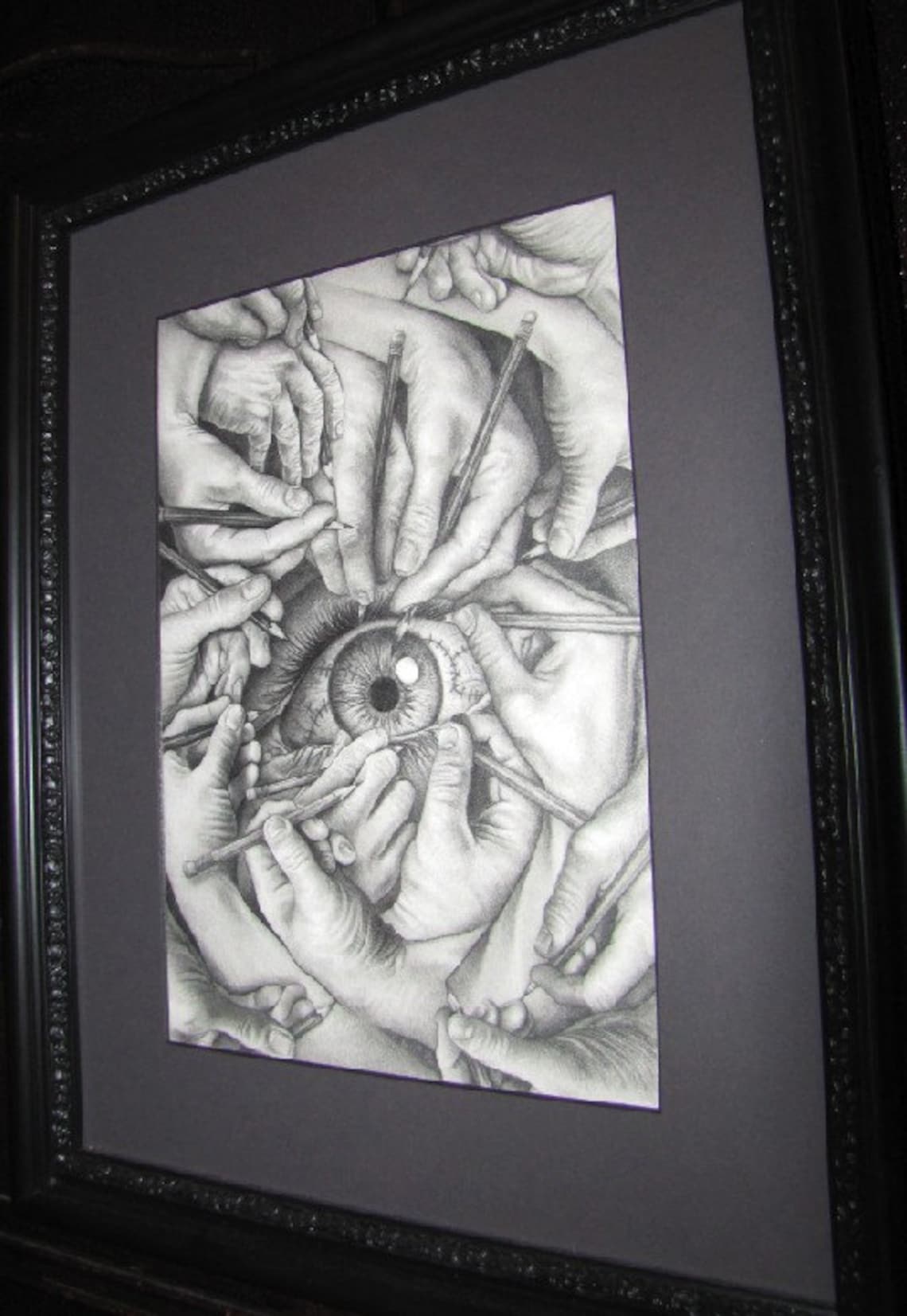 Drawn to See, Original Drawing Matted and Framed - Etsy