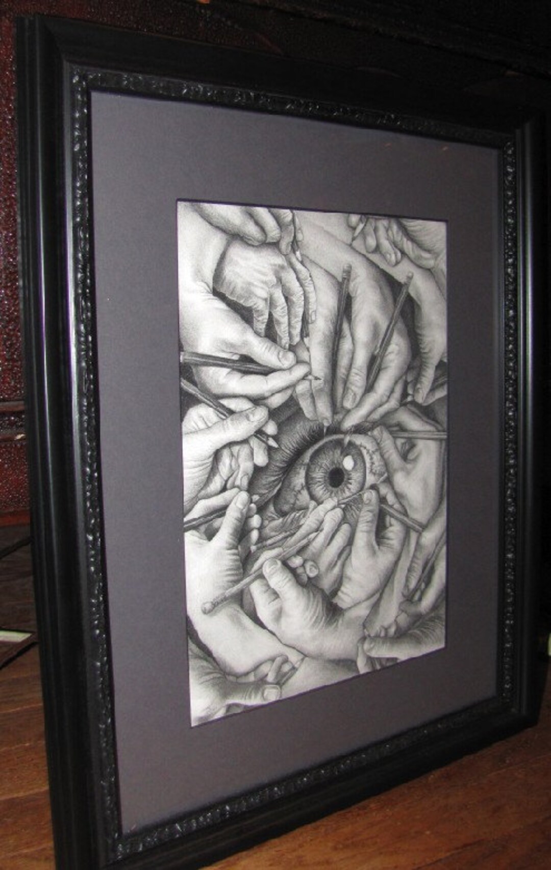 Drawn to See, Original Drawing Matted and Framed - Etsy