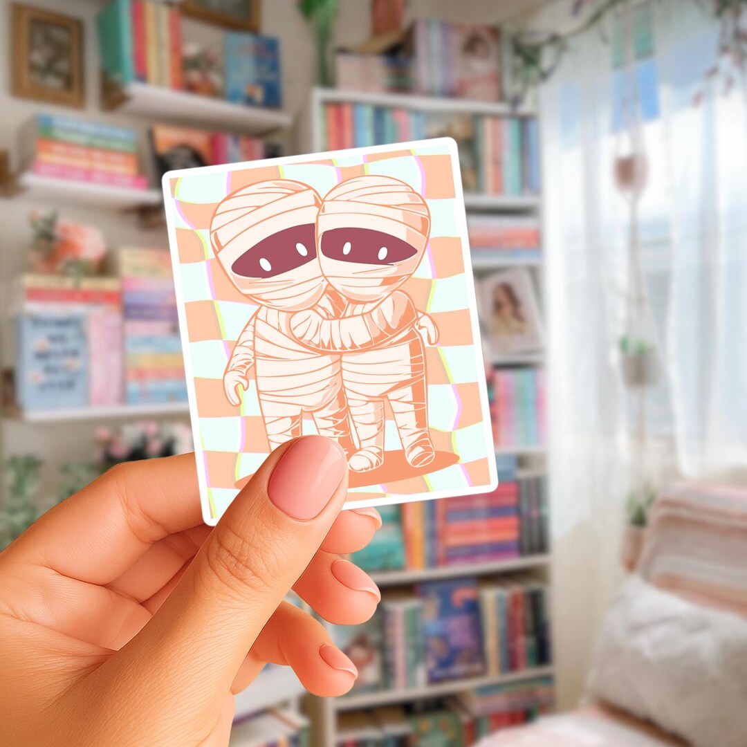 Pastel Mummies With Checks Sticker | 2x2, 3x3, 4x4, 6x6 - Etsy