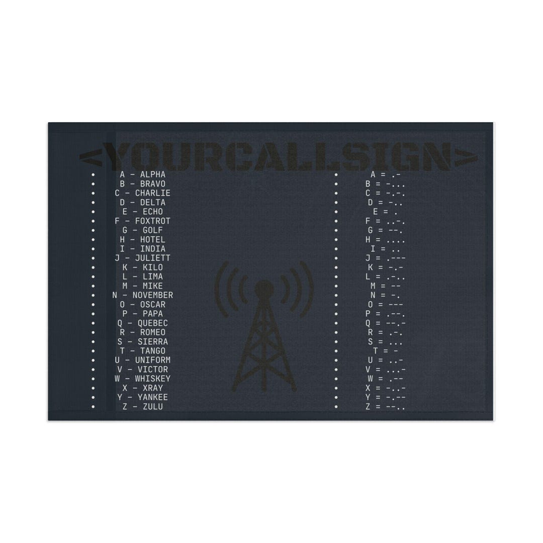 Ham Radio Flag | Phonetic Alphabet & Morse Code Banner With Custom ...