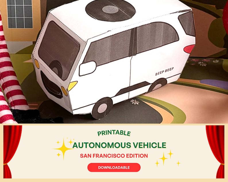 DIY Printable Autonomous Car Paper Craft – San Francisco Edition - Etsy