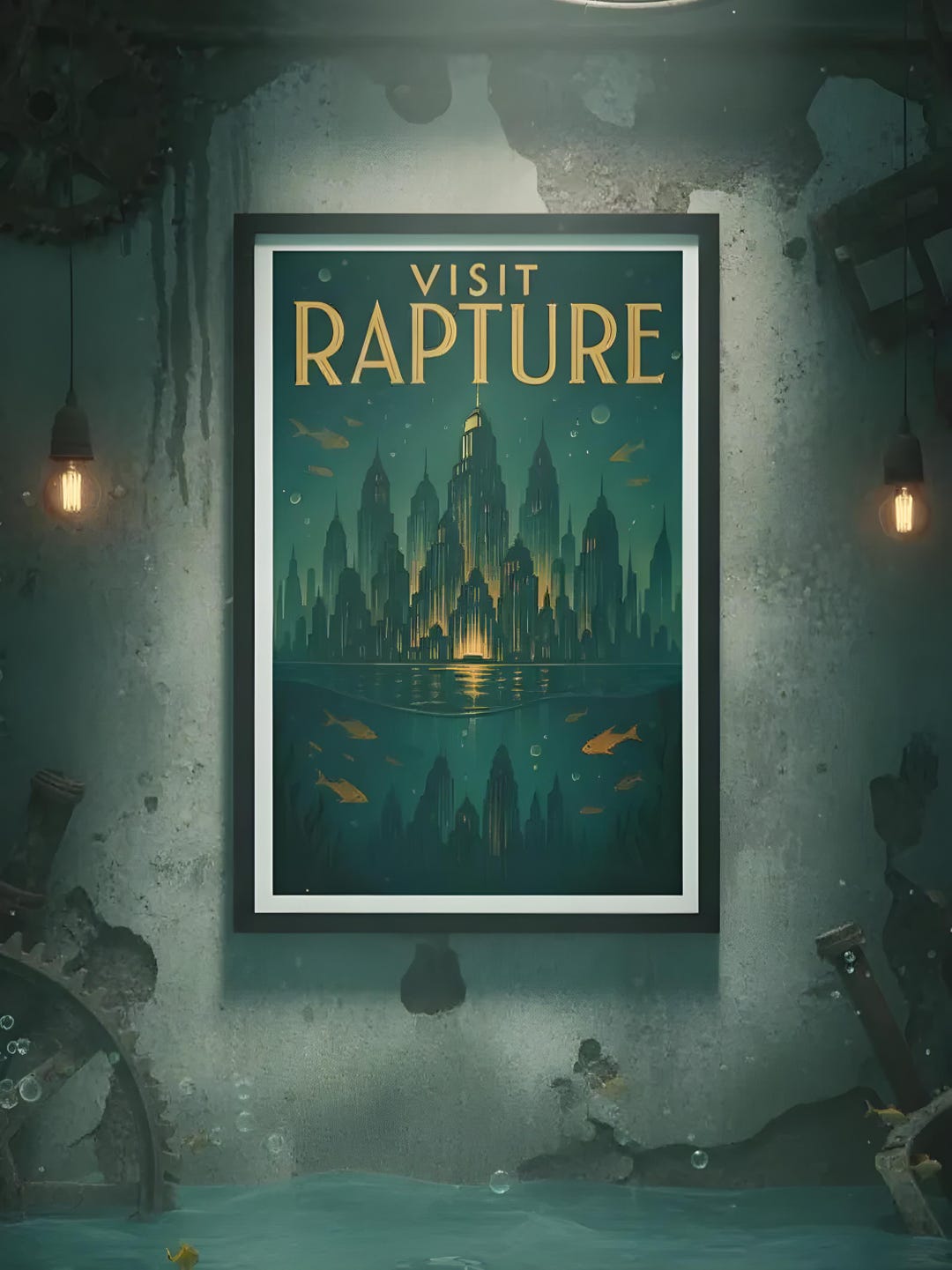 Vintage Rapture Bioshock Poster , Gaming Poster, Video Games Poster ...
