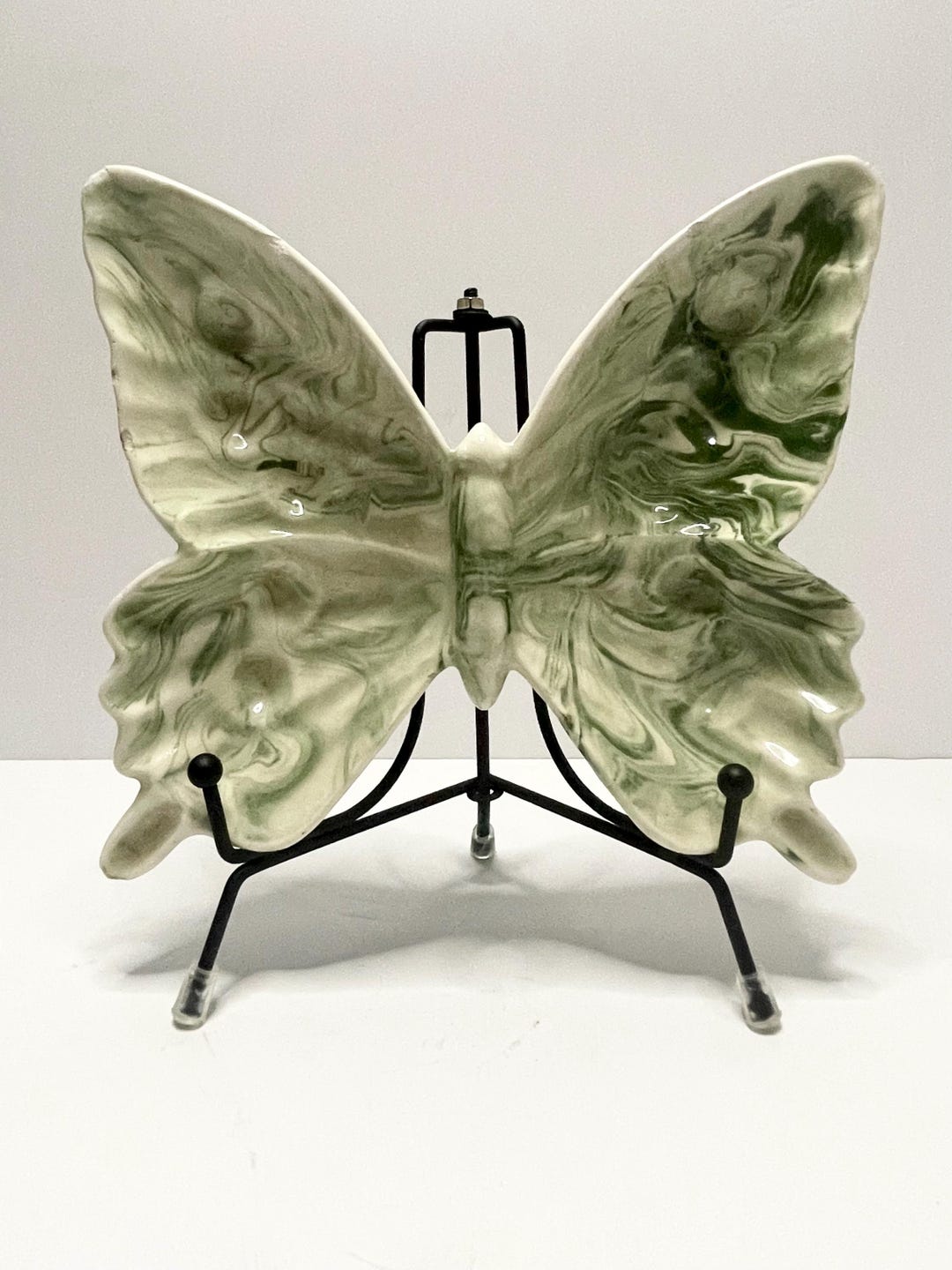 Vintage Hand Painted Alabama Clay Porcelain Butterfly Tray - Etsy