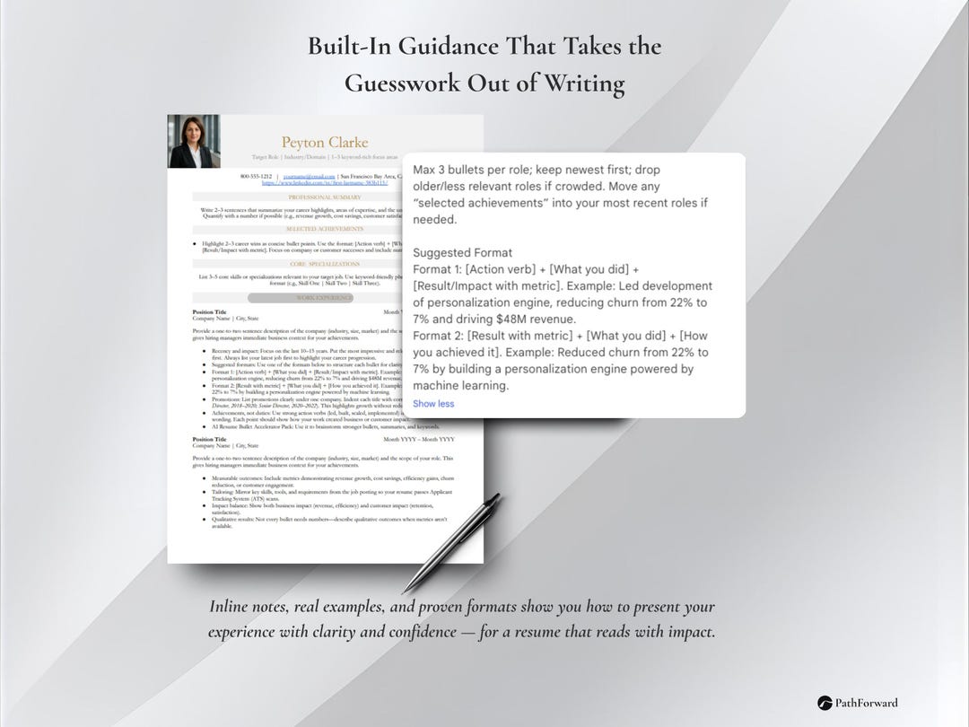 ATS Resume Template Toolkit: Cover Letter, Reference Sheet + AI Writing ...
