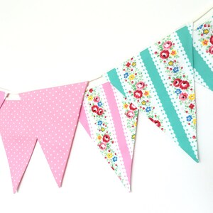 Shabby Chic Fabric Banners, Bunting, Garland, Wedding Bunting, Flags ...