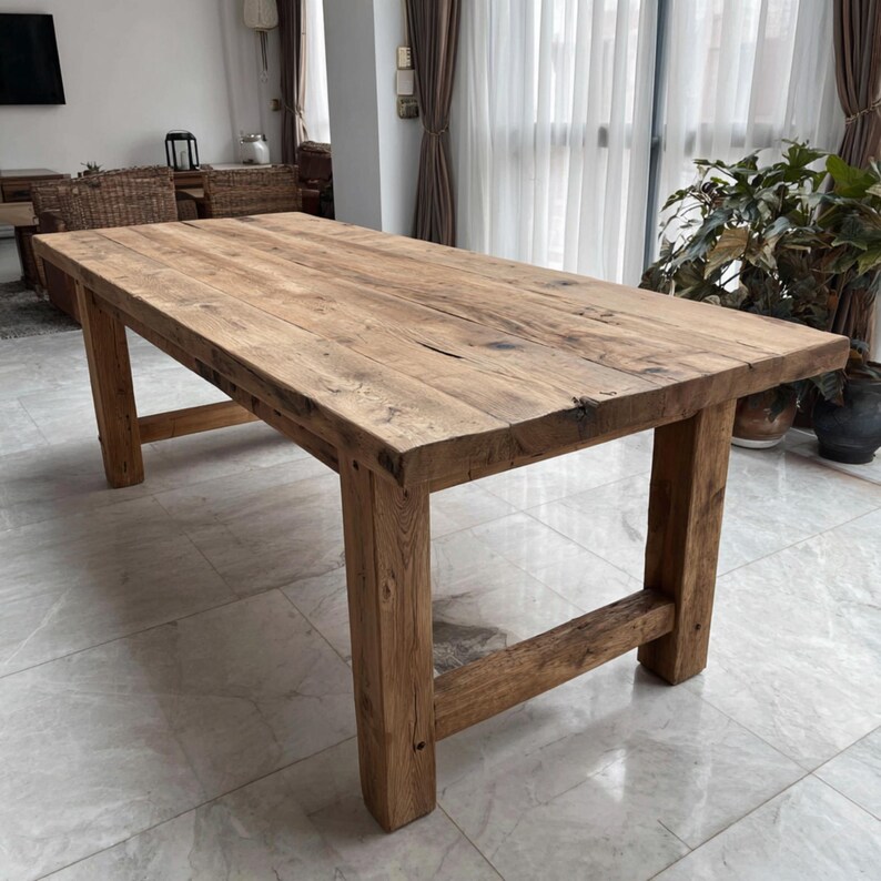 Rustic Wooden Table – Rustic Table – Kitchen Table – Handmade Farmhouse ...