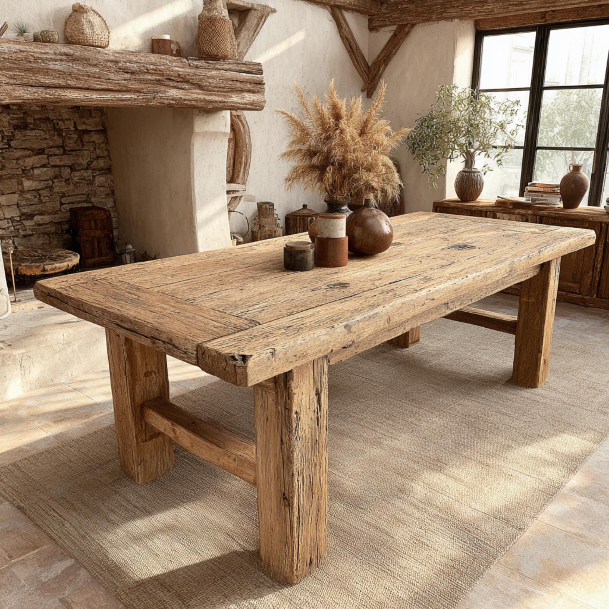 Rustic Table – Kitchen Table – Rustic Wood Table – Handmade Farmhouse ...