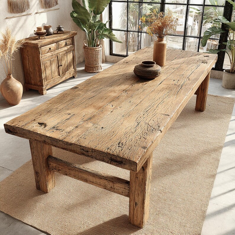 Rustic Table – Kitchen Table – Rustic Wood Table – Handmade Farmhouse ...