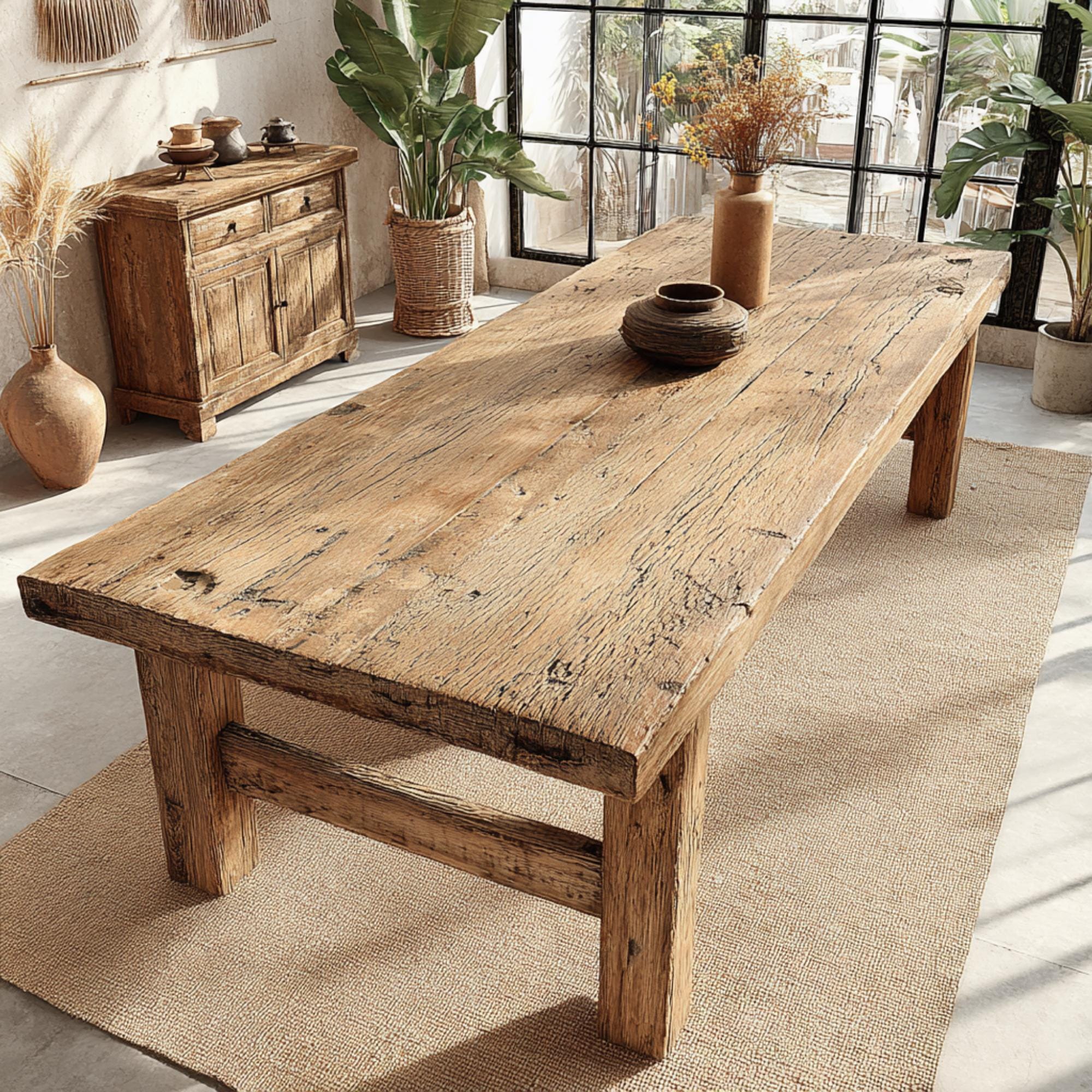 Rustic Table – Kitchen Table – Rustic Wood Table – Handmade Farmhouse ...