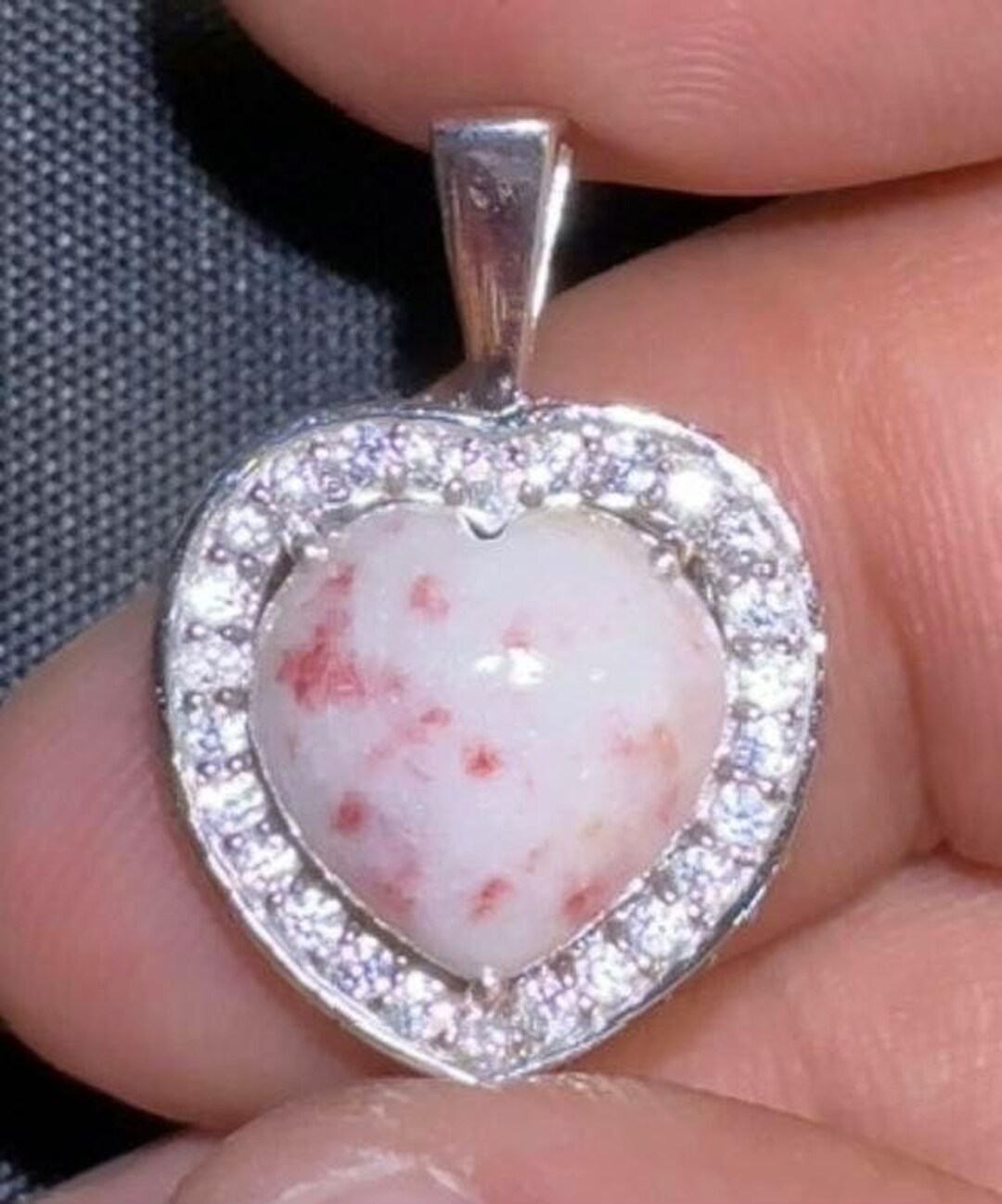 Gorgeous RARE Spanish Raspberry Cinnabar & Zircon Pendant - RARE Piece ...