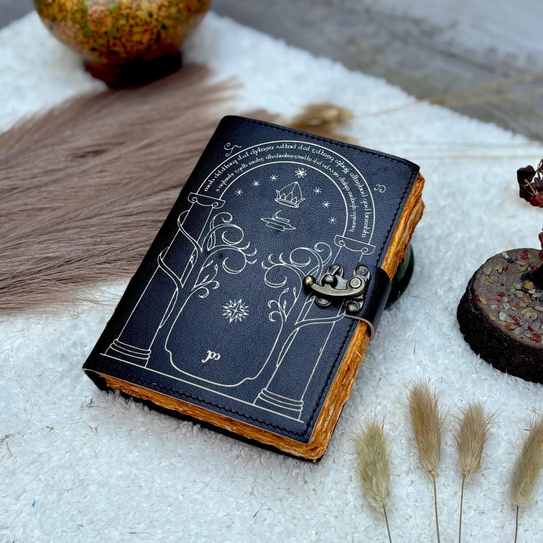 Doors of Durin Leather Journal – Handmade Book of Shadows, 400 Page - Etsy