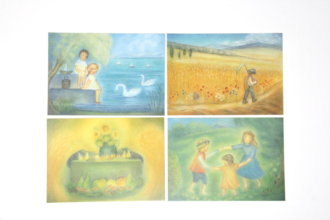 Postcard 12 Set by Ruth Elsässer / Monthly Postcards / Picture ...