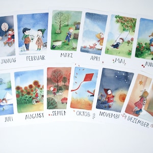 Postcard 12 Set by Stefanie Messing / Monthly Postcards / Picture ...