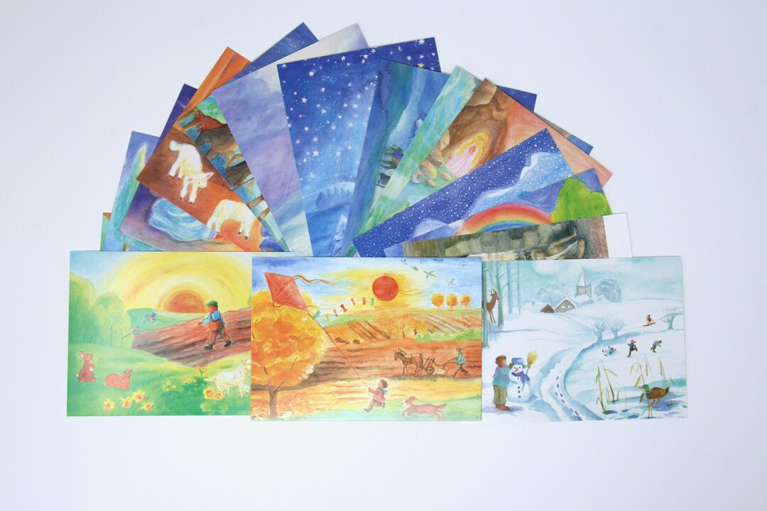 Monthly Postcards 16 Set by Dorothea Schmidt / Postcard / Picture ...