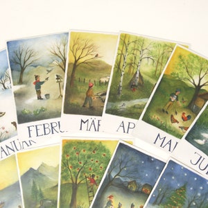 Postcard 12 Set by Ode Desjardins / Monthly Postcards / Picture ...